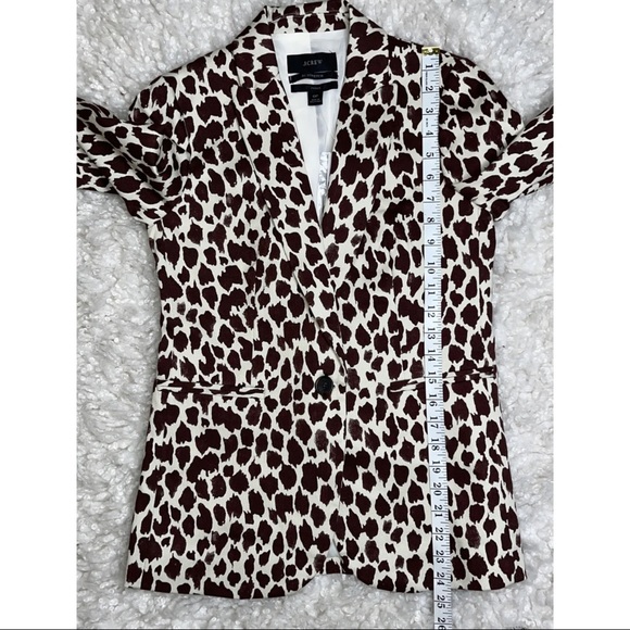 J. Crew | Jackets & Coats | J Crew Bi Stretch Parke Giraffe Print ...